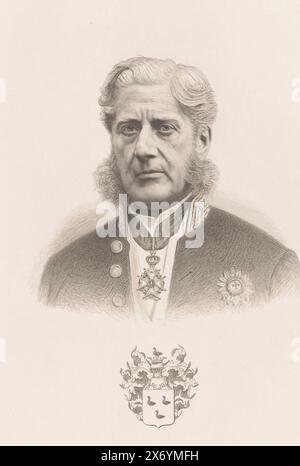Portrait of Léopold de Wael, print maker: Jean Baptiste Pierre Michiels ...