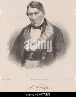 Portrait of H. Nienhuis, Jan Hindrik Kiewiet de Jonge, 1851 - 1875 ...