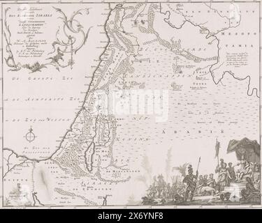 Map of the Kingdom of Israel, 1758, Otto Lindeman, 1758 print Map of ...