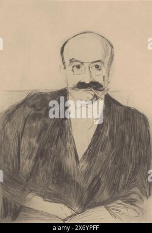 Portrait of Dr. Max Asch, Edvard Munch, 1895 print paper drypoint ...