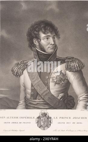 A portrait of Joachim Murat by Louis Charles Ruotte after Albert Jakob ...