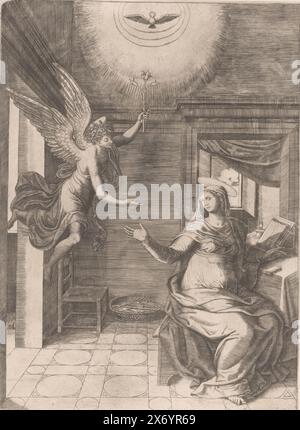 Archangel Gabriel with lily Stock Photo - Alamy