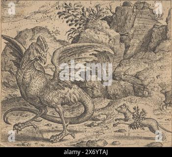 Marcus Gheeraerts I - Fable of the basilisk and weasel Stock Photo - Alamy