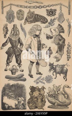 Collage of cut-out pictures, Collage of cut-out pictures. Part of an ...