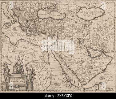 Map of the Ottoman Empire, Anonymous, 1636 - 1658 print paper engraving ...