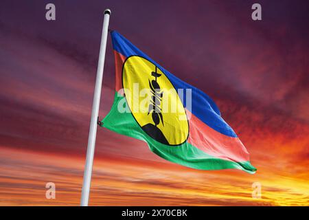 The flag of the Kanak and Socialist National Liberation Front political ...
