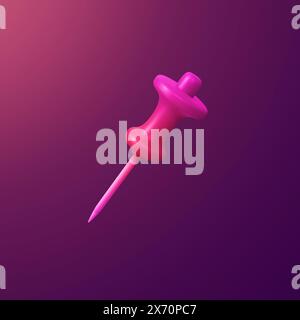 Pin - stylized 3d CGI icon object Stock Photo - Alamy
