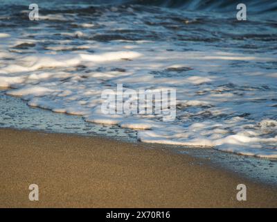 Beautiful curved water waves are used as a background image. Ocean wave ...