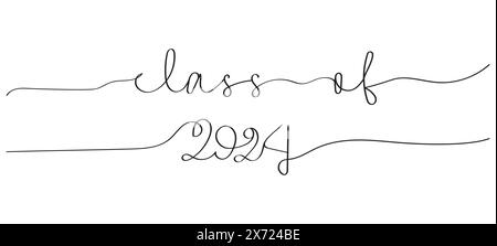 Class of 2024, word lettering script banner Congrats Graduation ...