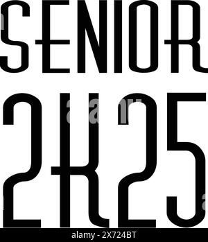 Class of 2025, word lettering script banner Congrats Graduation ...