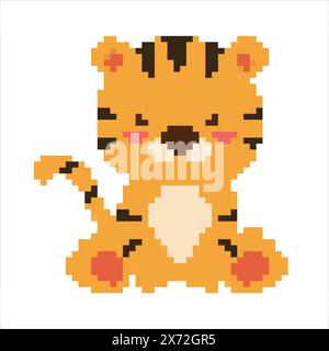 Savanna Animals pixel art set. Safari wildlife collection. 8 bit. Game ...