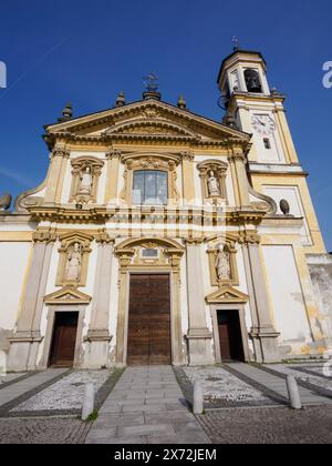 Gaggiano, Milan, Lombardy, Italy: exterior of the Sant Invenzio church ...