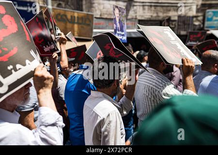 Amman, Downtown, Jordan. 17th May, 2024. Pro-Palestine demonstrations ...