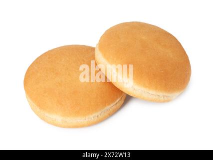 Two fresh burger buns isolated on white Stock Photo - Alamy