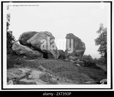Judges' Cave, West Rock Park, New Haven, Conn. , Caves, Parks, Tichnor ...