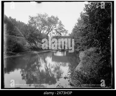 Able Man's Narrows, old wagon bridge, c1898 Stock Photo - Alamy