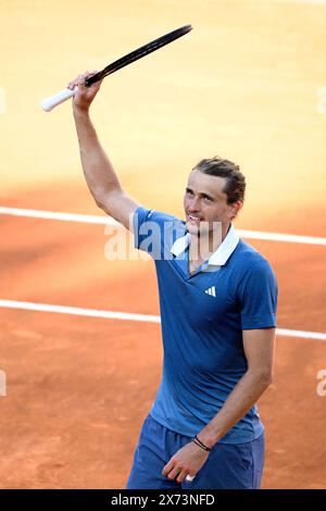 Alexander Zverev of Germany celebrates at the end of the Round Robin ...