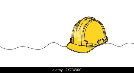 one line drawing of isolated hard hat Stock Vector Image & Art - Alamy