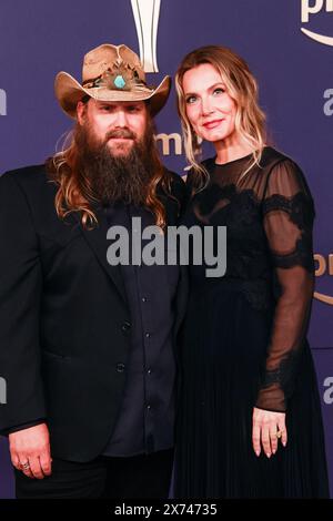 Chris Stapleton, Morgane Stapleton attends the 59th Academy of Country ...