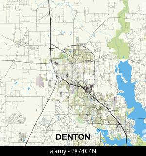 Denton County (Texas) outline map set Stock Vector Image & Art - Alamy