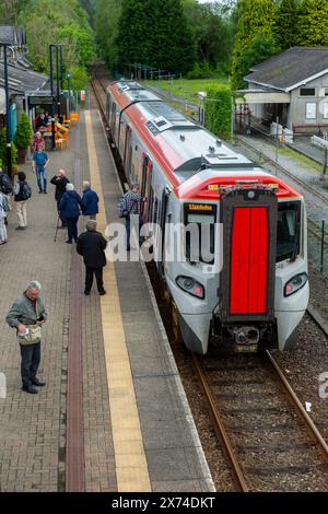 View of the Betwy-Y-Coed railway station, Caernarfonshire, Wales, UK ...