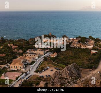 Top View of Scopello, little town near Castellammare de Golfo in ...