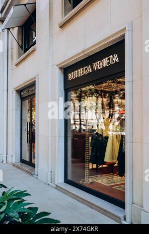 A shop sign of BOTTEGA VENETA, on September 27 2021 in Moscow, Russia ...