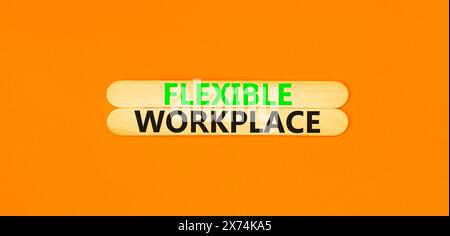 Flexible workplace symbol. Concept words Flexible workplace in ...