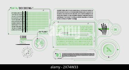 HUD interface design for decoding satellite signals Stock Vector Image ...