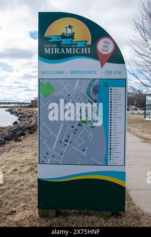 Map of Ritchie Wharf Park sign in Miramichi, New Brunswick, Canada ...