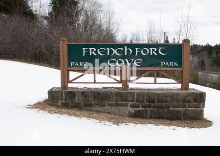 Welcome to French Fort Cove Park sign, in Miramichi, New Brunswick ...