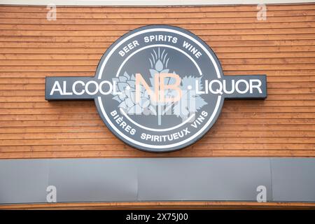 A sign for a New Brunswick liquor store in the town of St. Andrews, N.B ...