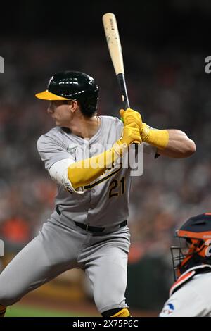 Athletics first base Tyler Soderstrom (21) in the fifth inning of a ...