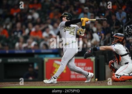 Oakland Athletics outfielder Brent Rooker (25) in the first inning of a ...