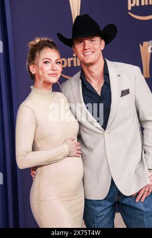 Parker McCollum, Hallie Ray Light McCollum attend the 59th Academy of ...