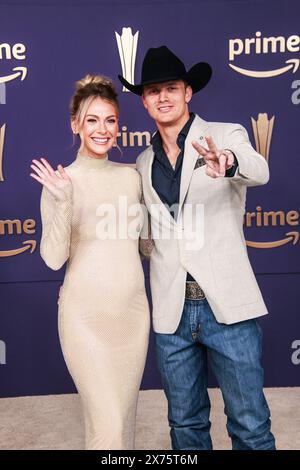 Parker McCollum, Hallie Ray Light McCollum attend the 59th Academy of ...
