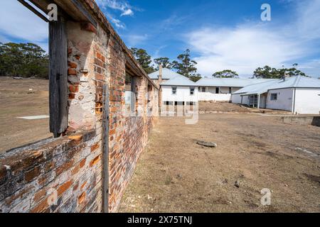 Remains of convict-built brick solitary confinement cells, Darlington ...