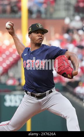 Boston Red Sox pitcher Brayan Bello poses during photo day at the team ...
