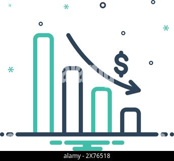 Icon for depleting chart,analytics,app Stock Vector Image & Art - Alamy
