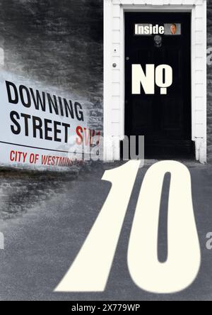 Sir Keir Starmer. Inside number 10. Daily abstract. Digital art. Prime ...