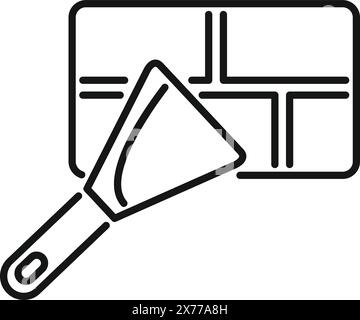 paint scraper vector icon Linear icon. Editable stroke line Stock ...
