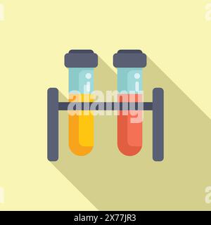 Cartoon test tubes in rack with colorful liquid Stock Vector Image ...