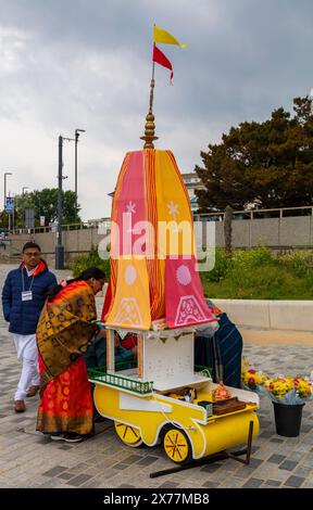 The annual Rathayatra Festival for Lord Krishna and his devotees ...