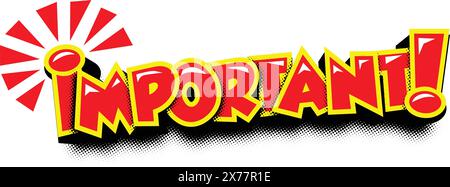 Important notice red banner with exclamation mark. Vector on ...