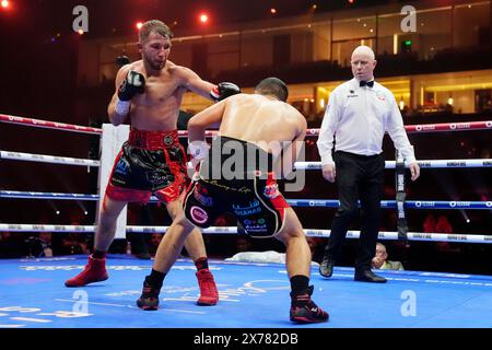 Isaac Lowe (left) in action against Nick Ball during their WBC Silver ...
