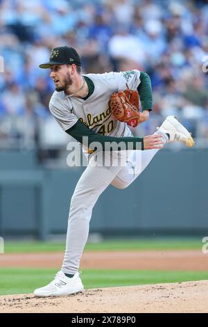 Athletics pitcher Mitch Spence throws to a Houston Astros batter during ...