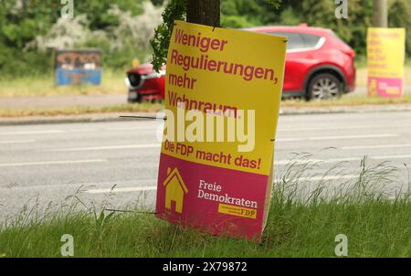 Ein Wahlplakat der Partei FDP Freie Demokraten mit dem Konterfei von ...