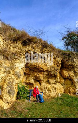 Hainsfarth, crater rim Ries, Noerdlinger Ries, Swabia, Bavaria, Germany ...