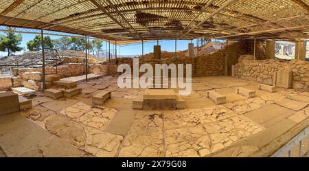 View of remains of megaron with vestibule connected main room of ...