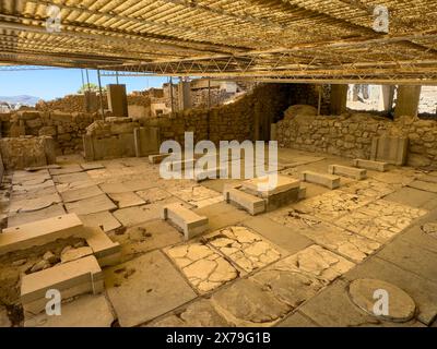 View of remains of megaron with vestibule connected main room of ...